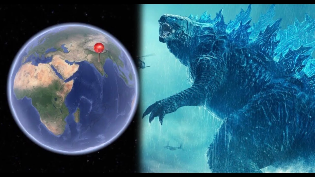 #466 unbelievable 😱,real Godzilla illusion in google earth & google map ...