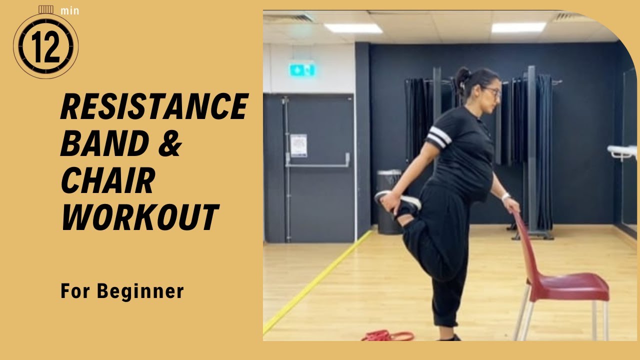 Resistance band and chair workout | For beginners - YouTube