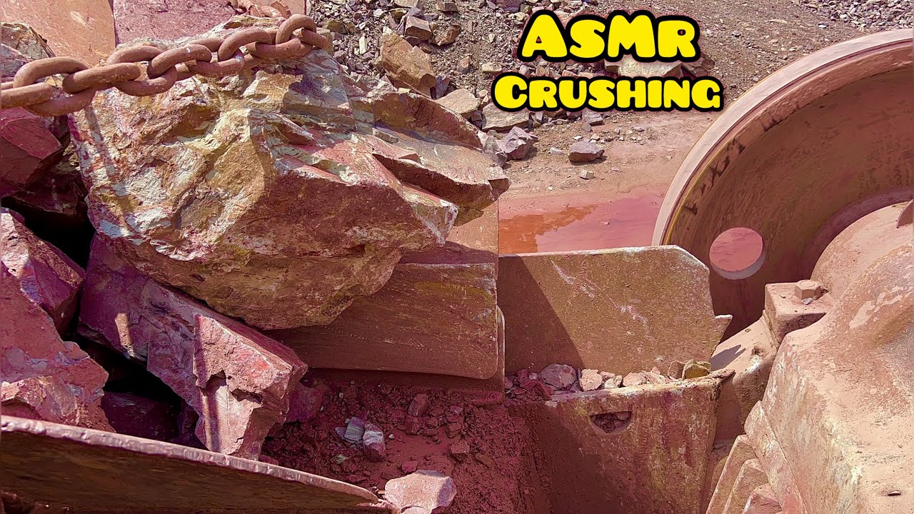 Satisfying Rock Crushing Process ASMR Quarry Stone Crushing , Jaw ...
