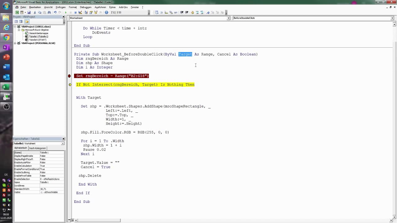 116. Excel-VBA: Spielerei oder nicht? Animationseffekte in Excel programmieren - YouTube
