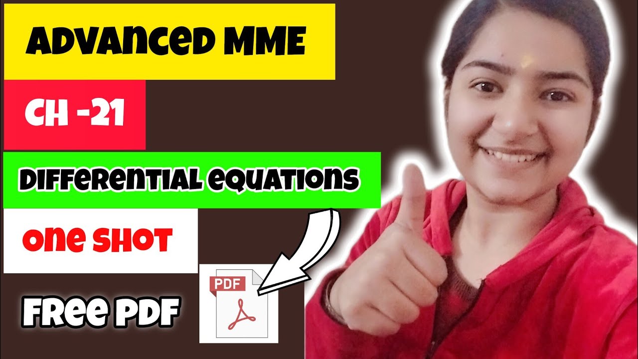 Advanced Mme Differential Equations One Shot Cheat Sheet Notes Pdf Free
