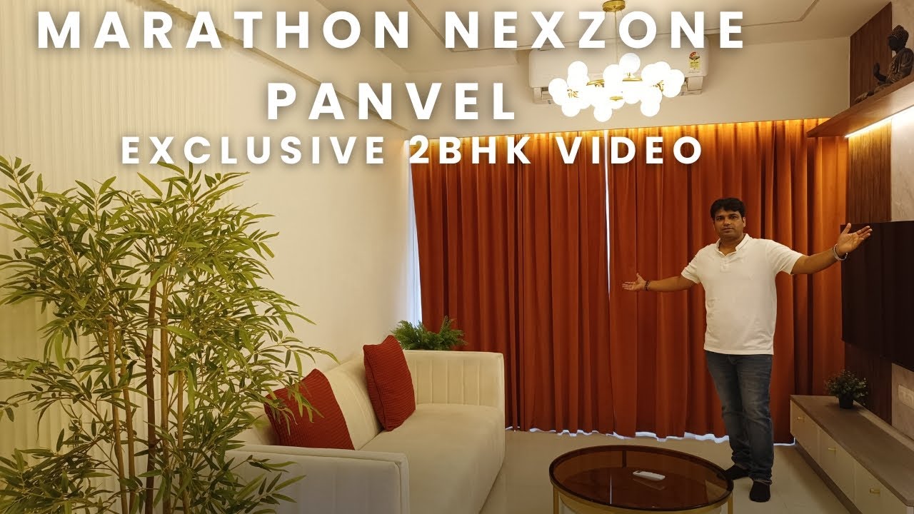 marathon nexzone panvel 2bhk spacious balcony flats tour - YouTube