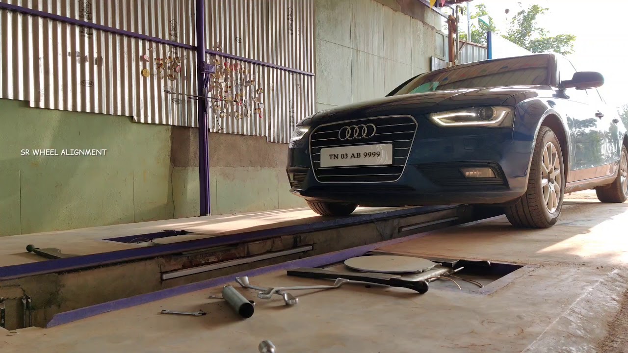 wheel alignment Audi A4 - YouTube