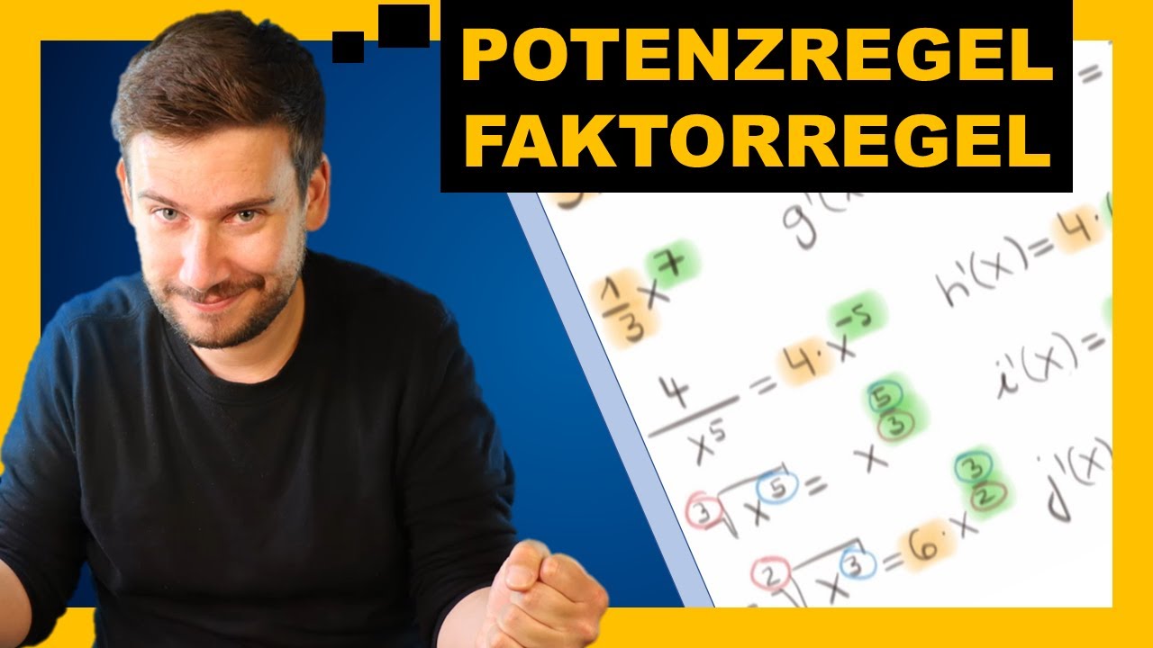 Potenzregel und Faktorregel | Übung zum Mitmachen | Ableitungsregeln ...