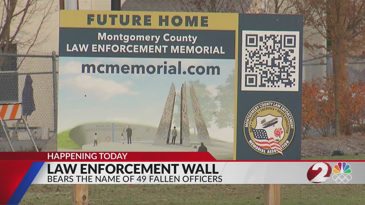 Montgomery County law enforcement memorial wall - YouTube