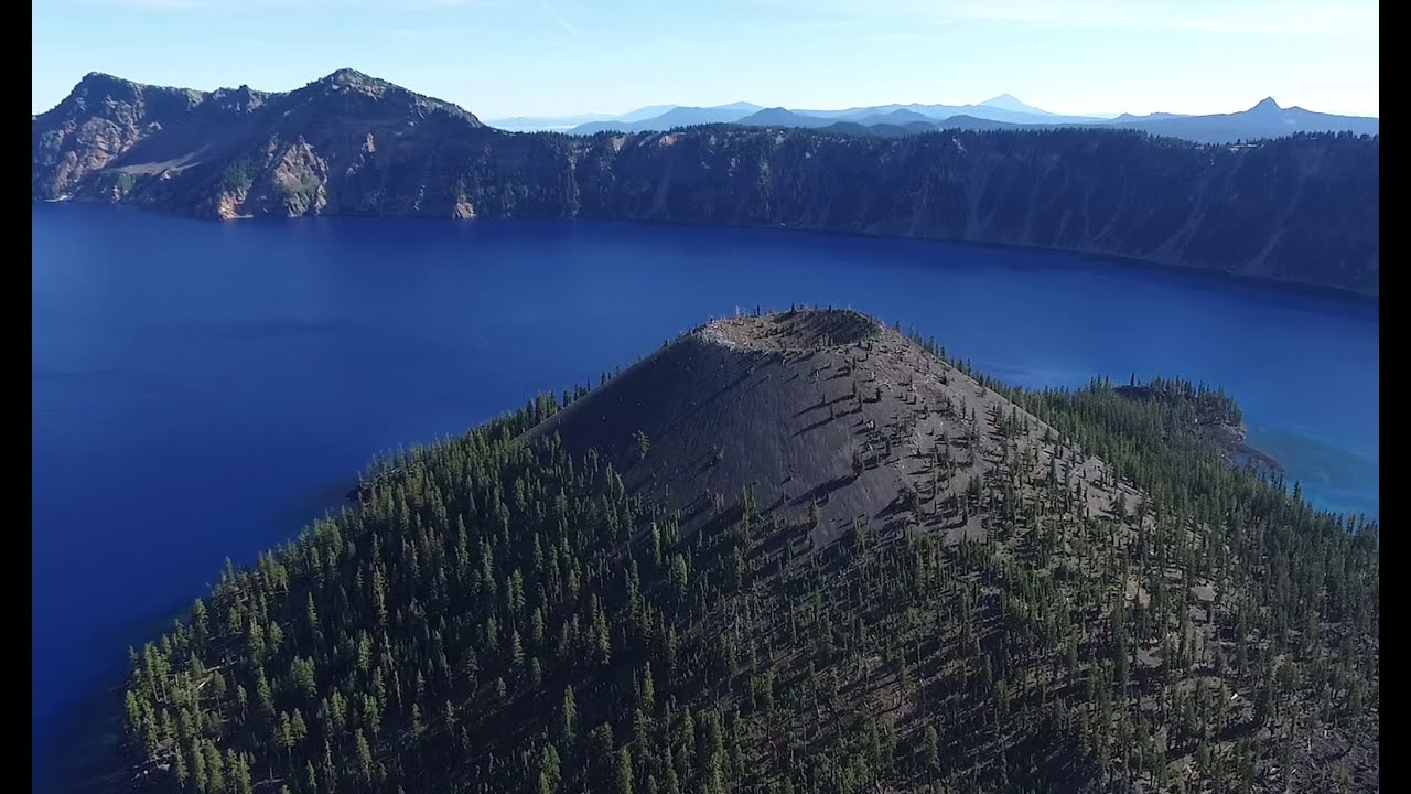 DRONE flight over CRATER LAKE/Wizard Island, OREGON - YouTube