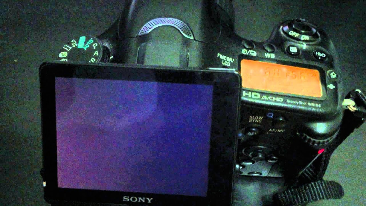 Sony Alpha a77 error "err" - YouTube