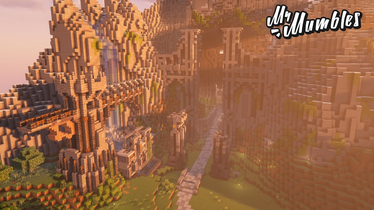 Massive Dwarven Wall & Beautiful Waterfall Rework - Minecraft with ...