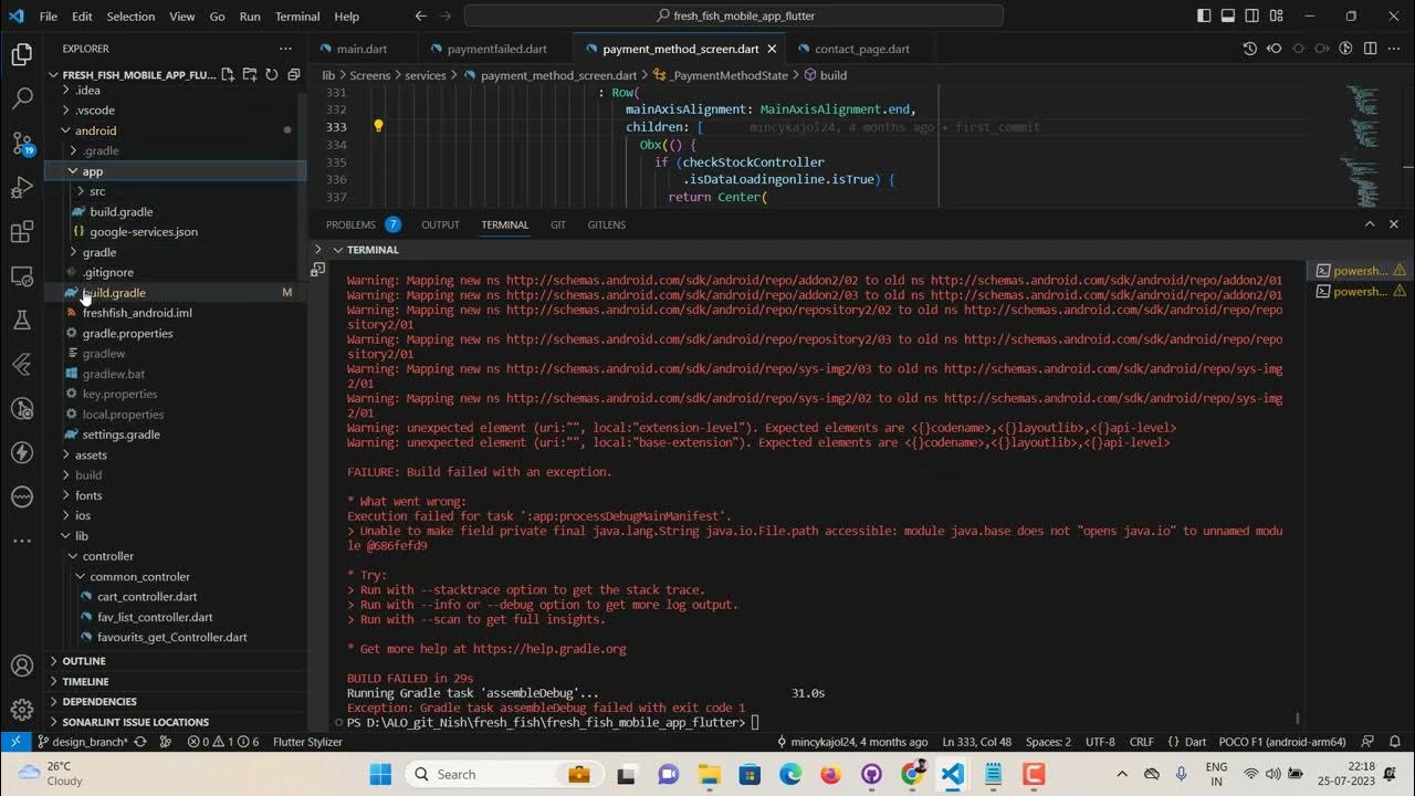 FAILURE: Build failed with an exception | Execution failed for task ':app:processDebugManifest ...