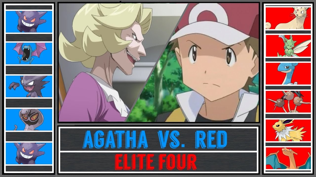 Red vs. Agatha (Pokémon Sun/Moon) - Indigo Plateau/Pokémon League ...