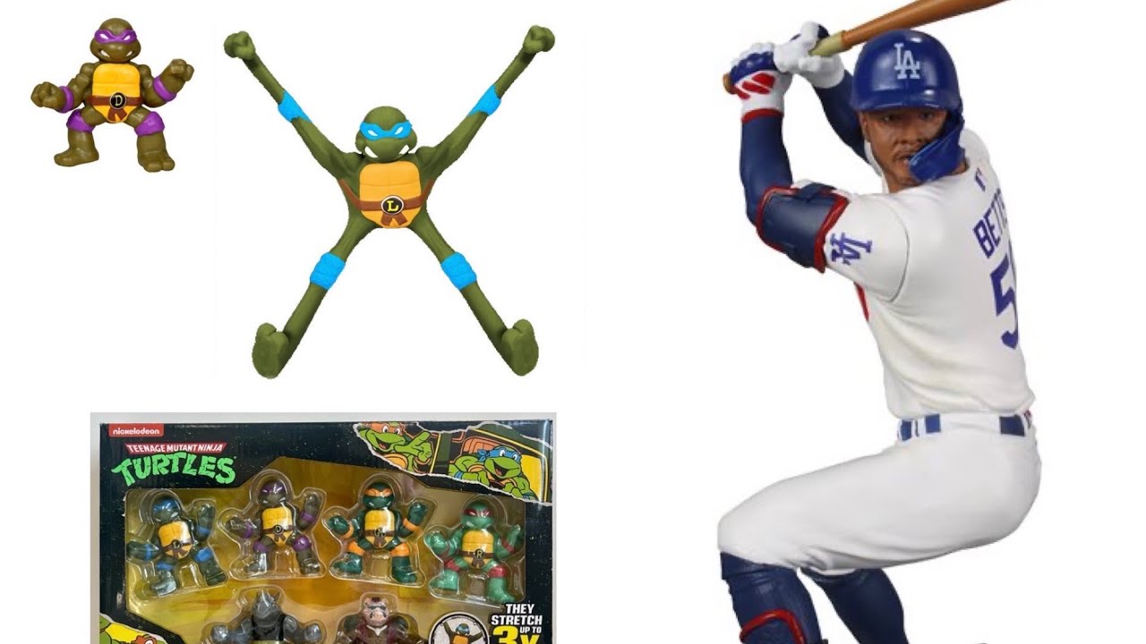 New TMNT teenage mutant ninja turtles & McFarlane toys MLB figures ...