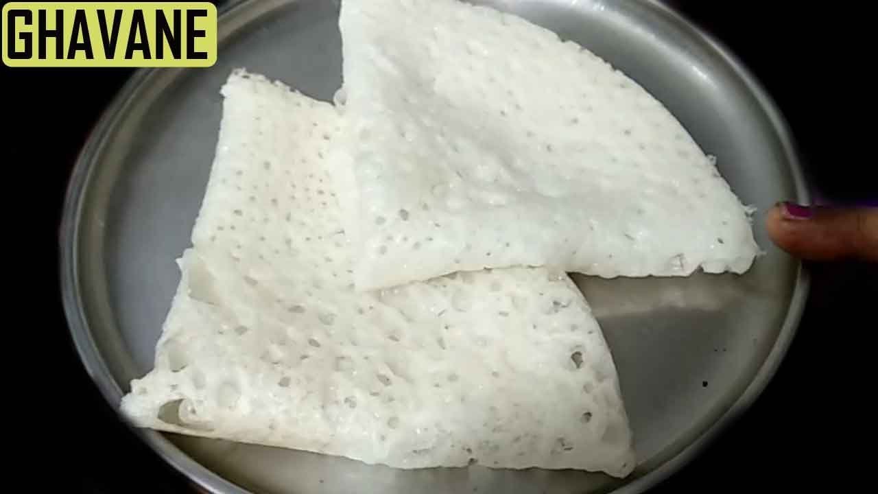 घावणे / अंबोळी Ghavne Recipe in Marathi | Amboli Recipe | Instant Rice ...