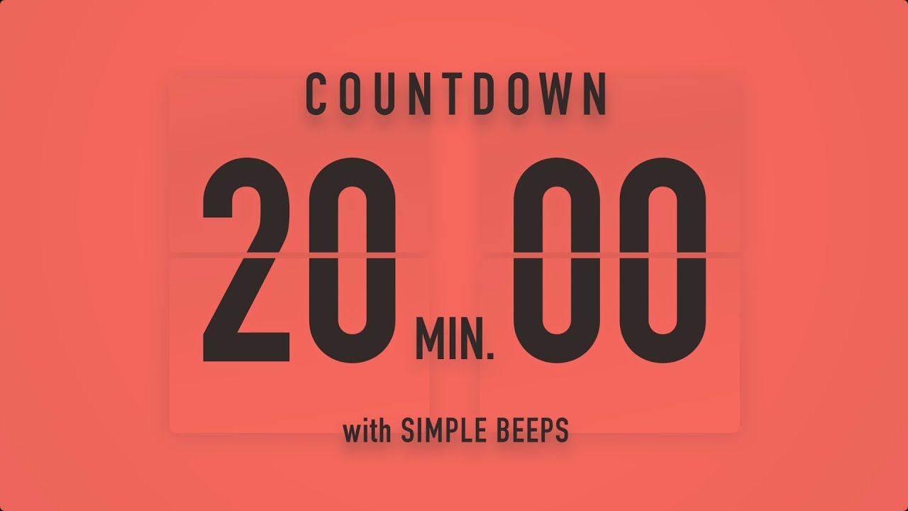 20 Minutes Countdown Flip Timer / Chimes 🧡 - YouTube