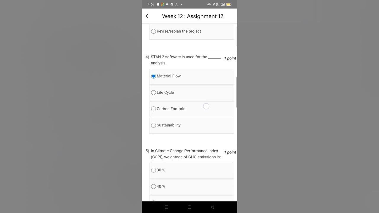 sustainable transportation system Nptel week 12 assignment answers ...
