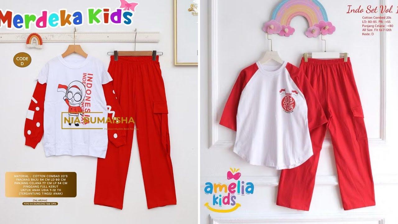 25+ BAJU ANAK AGUSTUSAN MODEL SETELAN ONE SET TERBARU DAN KEKINIAN ...