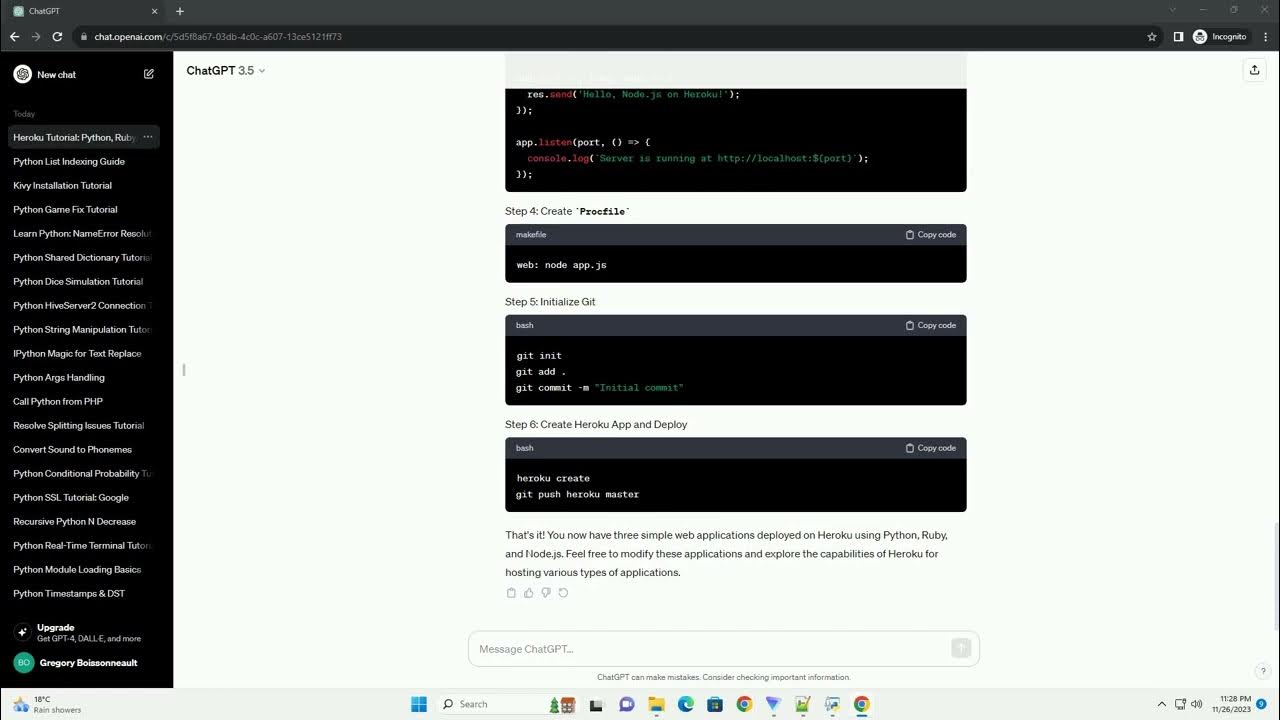 how to do heroku with python or ruby and nodejs - YouTube