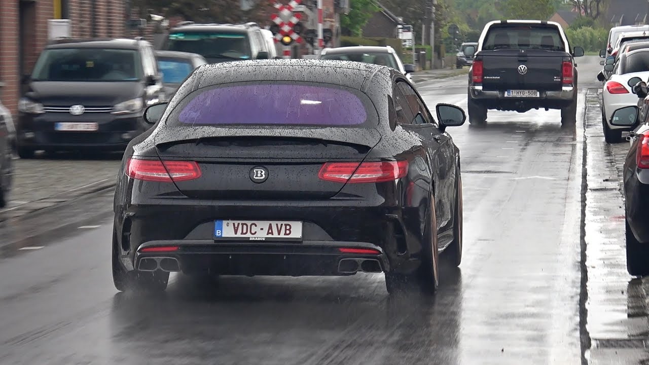 Supercars Leaving Car Meet LOUD!! BRABUS 730, Huracan, Audi Quattro S1 ...