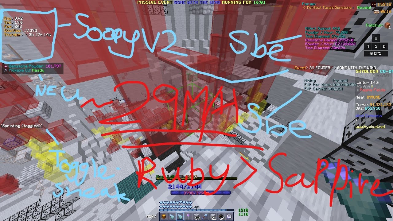 Some ruby mining | Hypixel Skyblock - YouTube