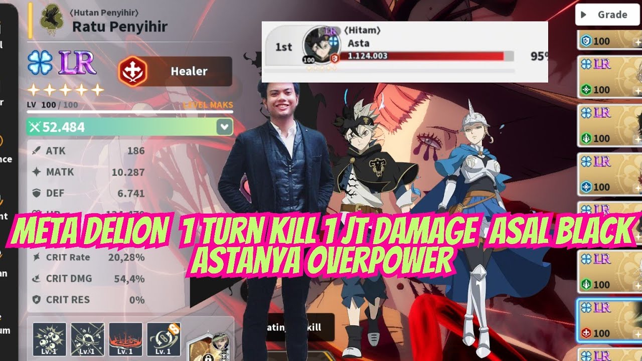 META DELION MONO RED 1 TURN KILL 1 M DAMAGE 🍀 BLACK CLOVER MOBILE - YouTube