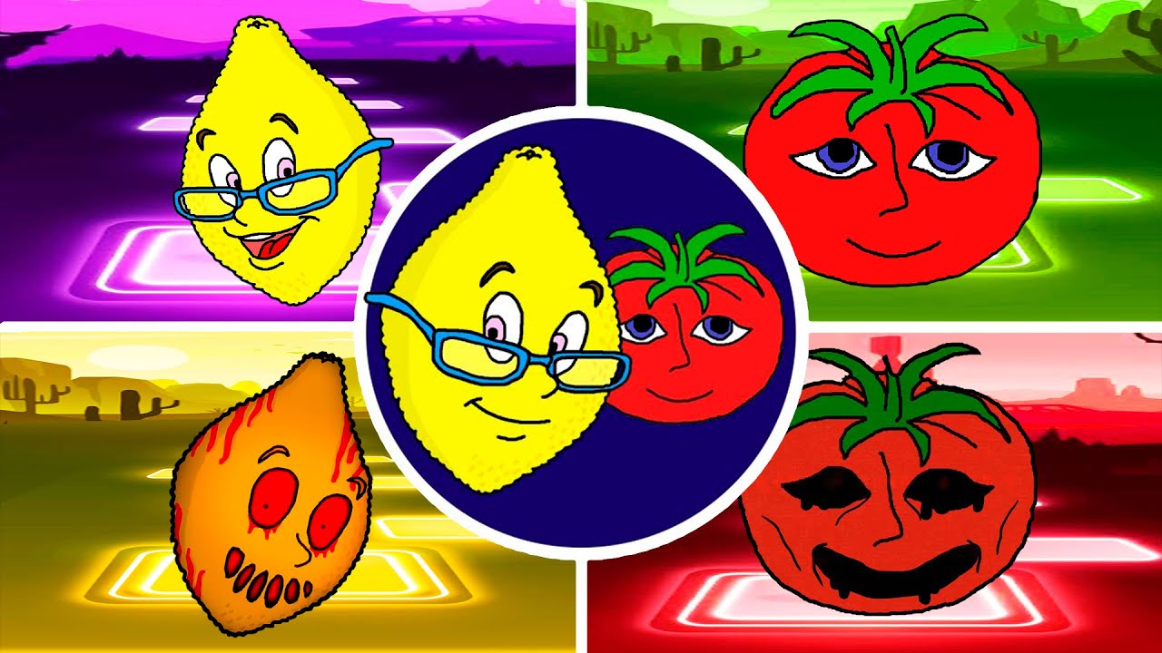 Ms.LemonS vs Mr.TomatoS vs Ms.LemonS Exe vs Mr.TomatoS Exe | Tiles Hop ...