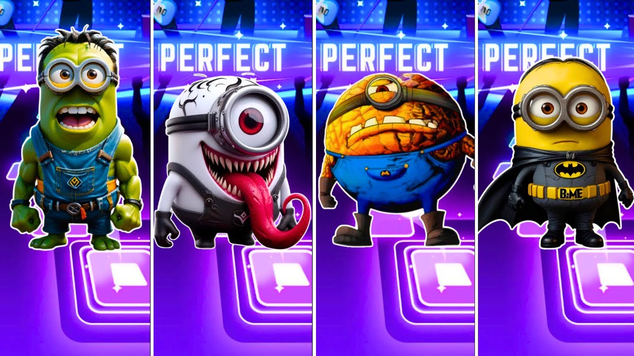 🚀 Tiles Hop – Minion 🆚 Cyclops Minion 🆚 Giant Eye Minion 🆚 Minion 🎶 ...
