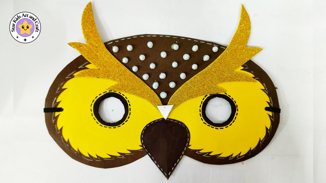 How To Make Owl Face Mask🦉/Party/Easy/Tutorial/@starkidsartcraft8261 ...