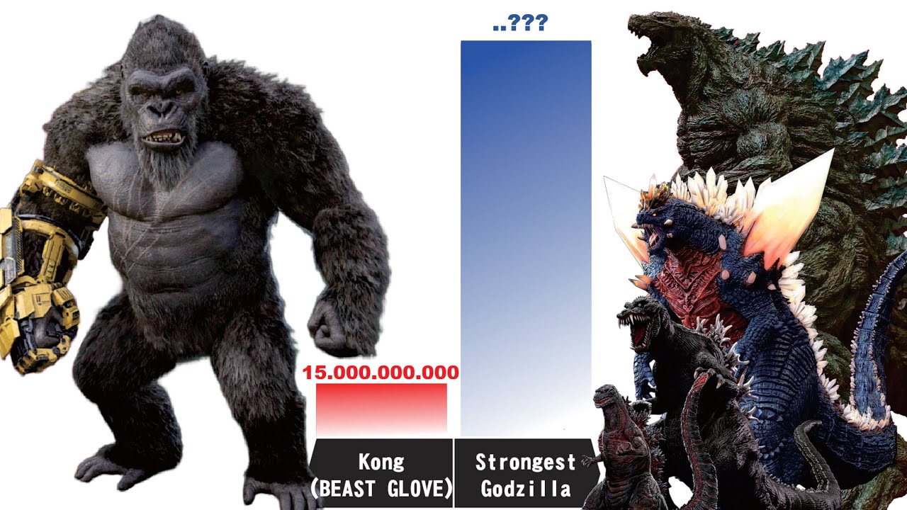 KONG B.E.A.S.T Glove vs All Strongest GODZILLA Power Levels - YouTube