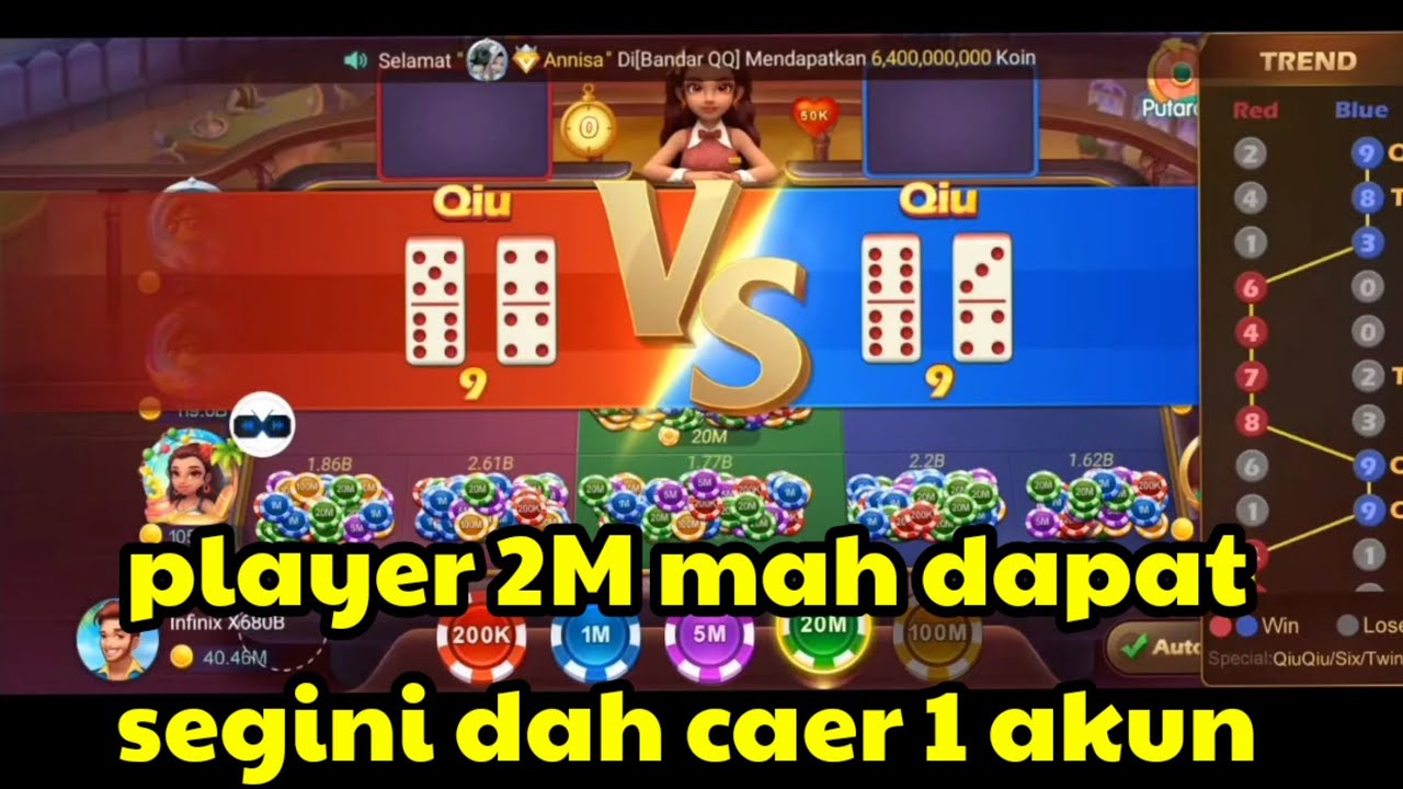 2M bandar qiu qiu || higgs domino island - YouTube