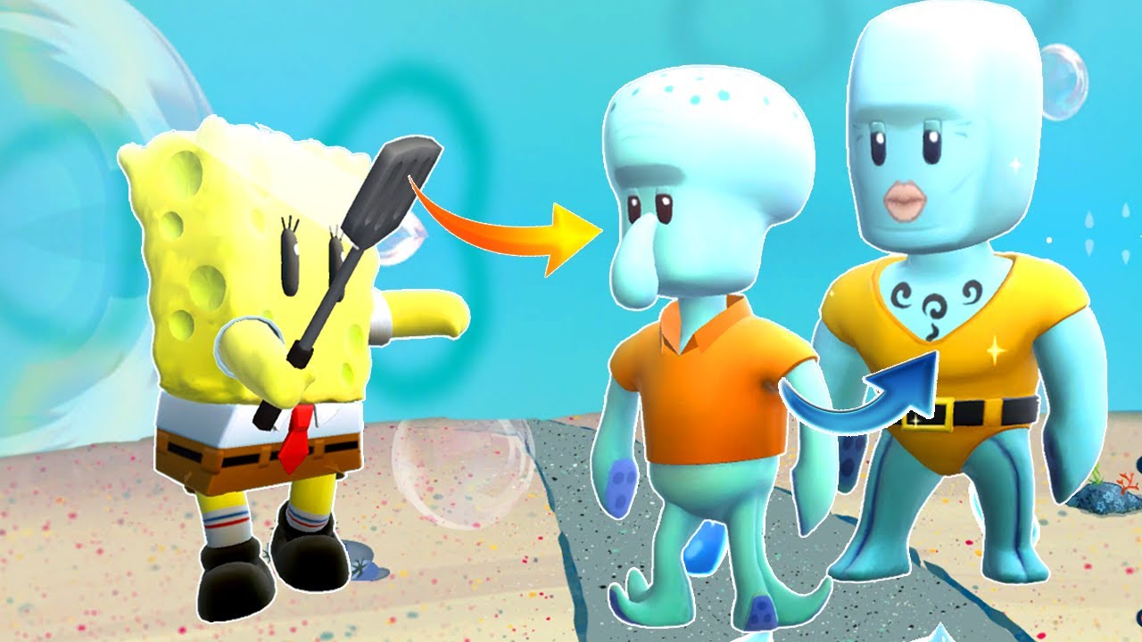 O BOB ESPONJA TRANSFORMOU O LULA MOLUSCO EM UM BONITÃO NO STUMBLE GUYS ...