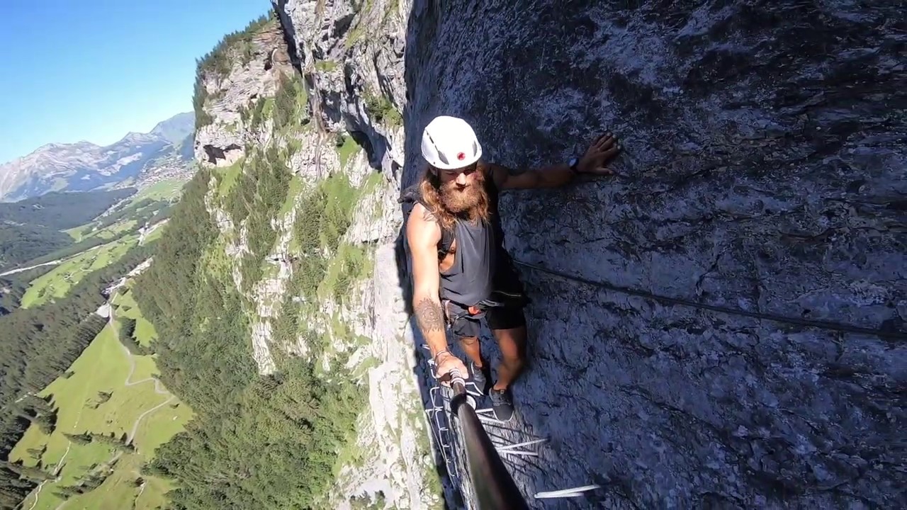 INSANE VIA FERRATA IN FUERENALP (ENGELBERG SWITZERLAND) - YouTube