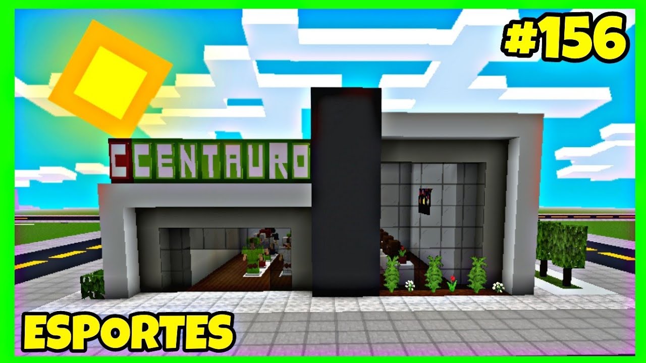 Como construir loja de esportes no Minecraft! Construindo uma cidade no ...