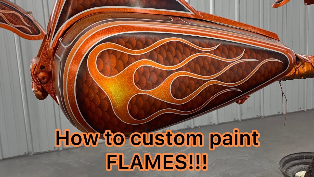 How to lay out and custom paint flames. Episode 1 - YouTube