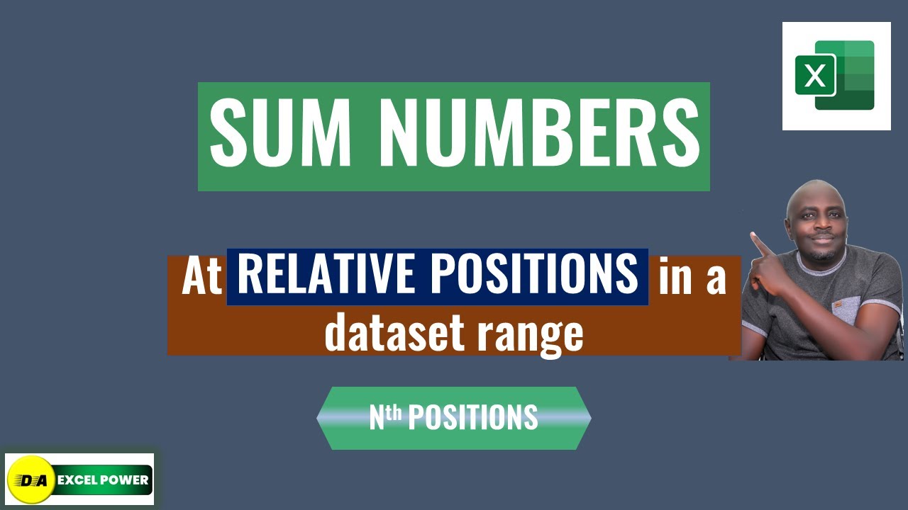 Sum Numbers Based On Their Relative Positions In A Dataset Range Sum Numbers Based On Their Relative Positions In A Dataset Range