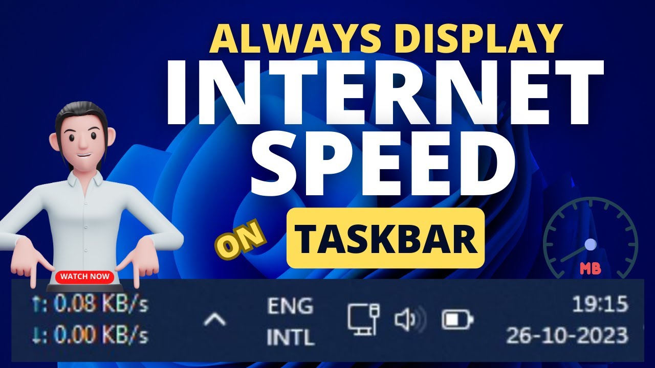 How to Display Internet Speed on Taskbar in Windows 10/11 | Traffic ...