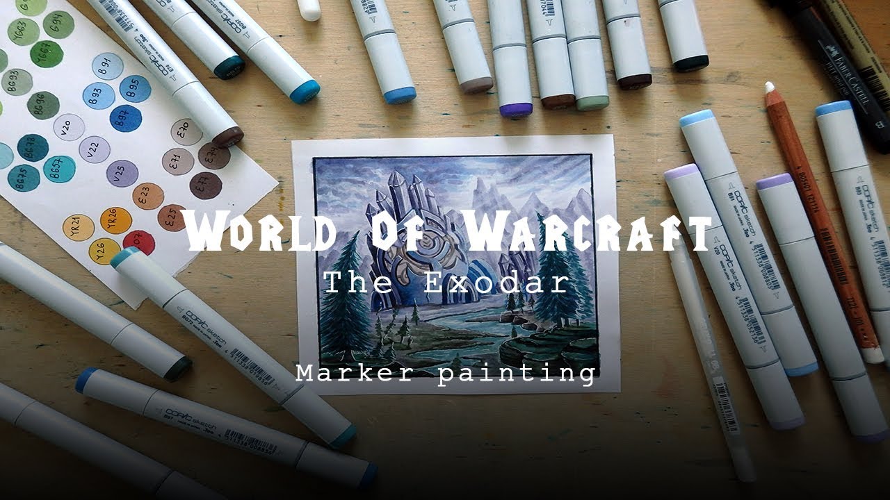 World of Warcraft - The Exodar II Marker painting - YouTube