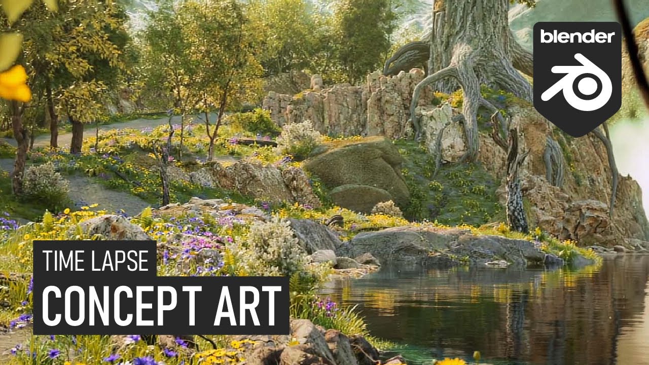 Blender Concept Art (time lapse) - YouTube