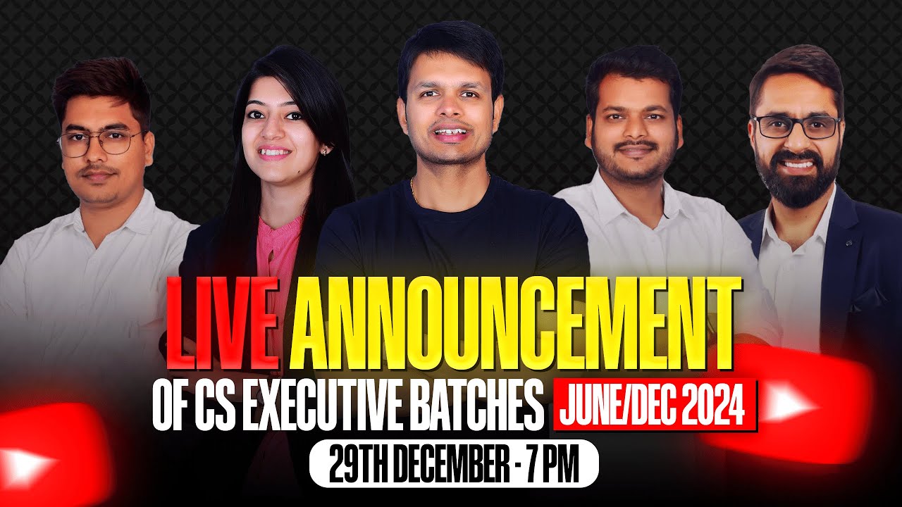 June/Dec 2024 🔴🔴 New Batch Announcement 🔴🔴 YT Live Session-Meet Team ...