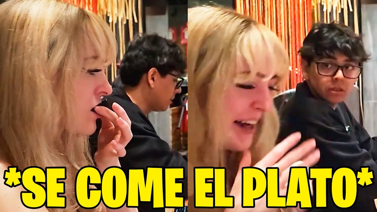 SYLVEEY SE COME EL PLATO PENSANDO QUE ES COMIDA Y SE KGA DE RISA XD | SYLVEEY EN MAIDO - YouTube