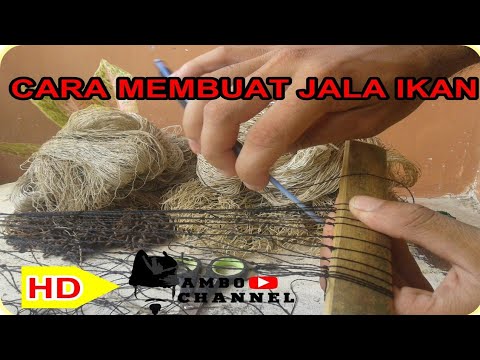 cara membuat jala ikan #2 - DIY net fish - YouTube