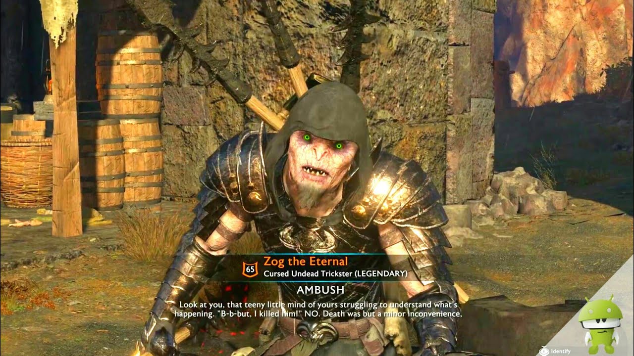 Shadow of War - Bruz The Chopper Kills ZOG The Eternal Max LEVEL - YouTube