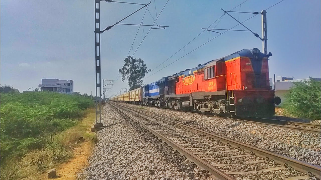 rising the Speed |Kingfisher hauling train number 18048 Vasco da Gama ...
