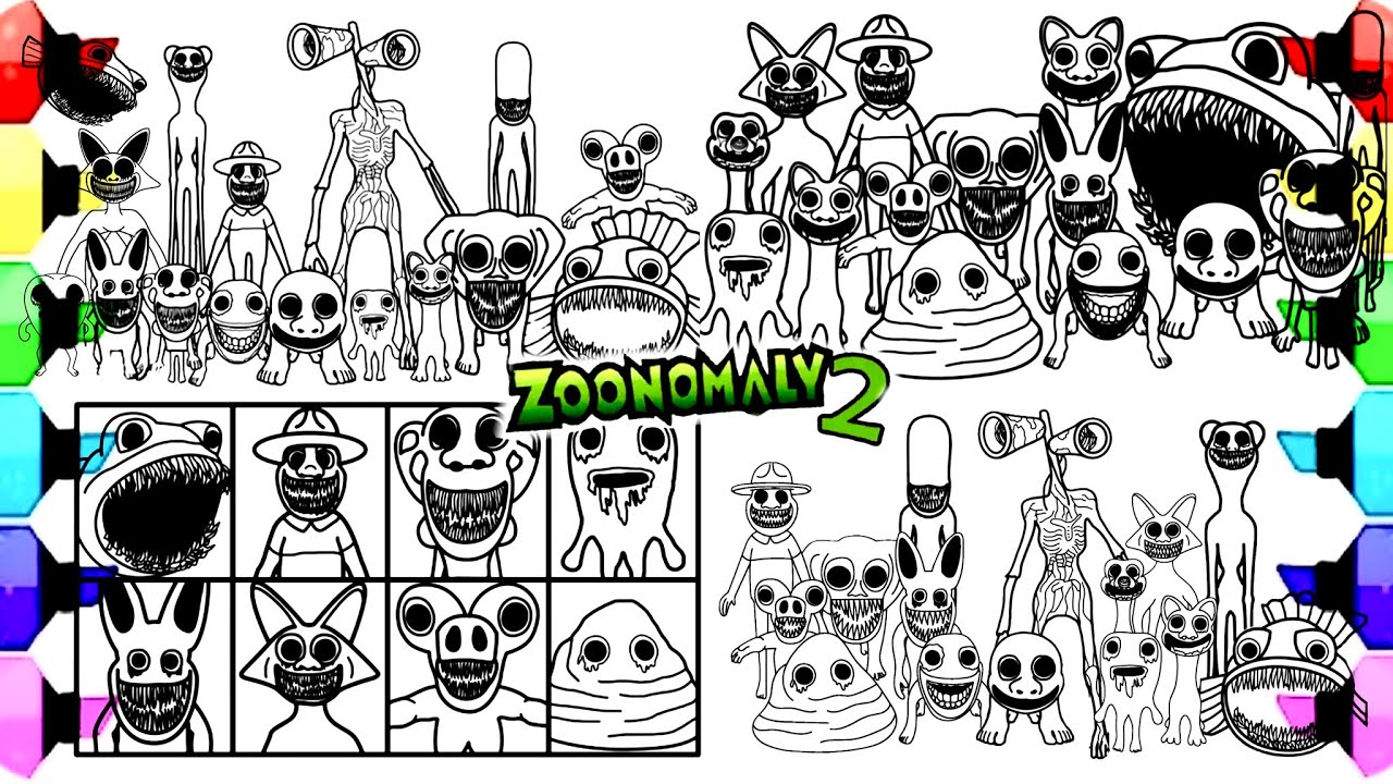 ZOONOMALY New Coloring Pages Mix / How to Color All Bosses and Monsters ...