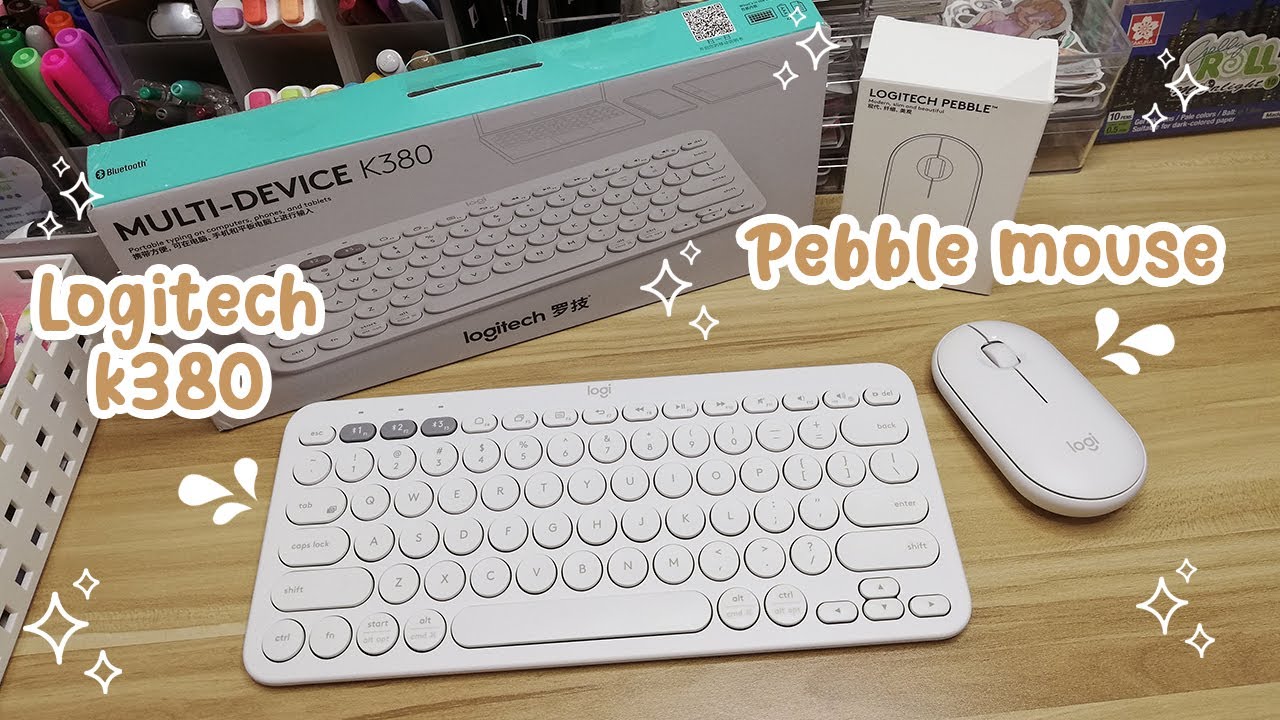 LOGITECH Pebble Mouse + K380 Keyboard unboxing | bluetooth keyboard and ...