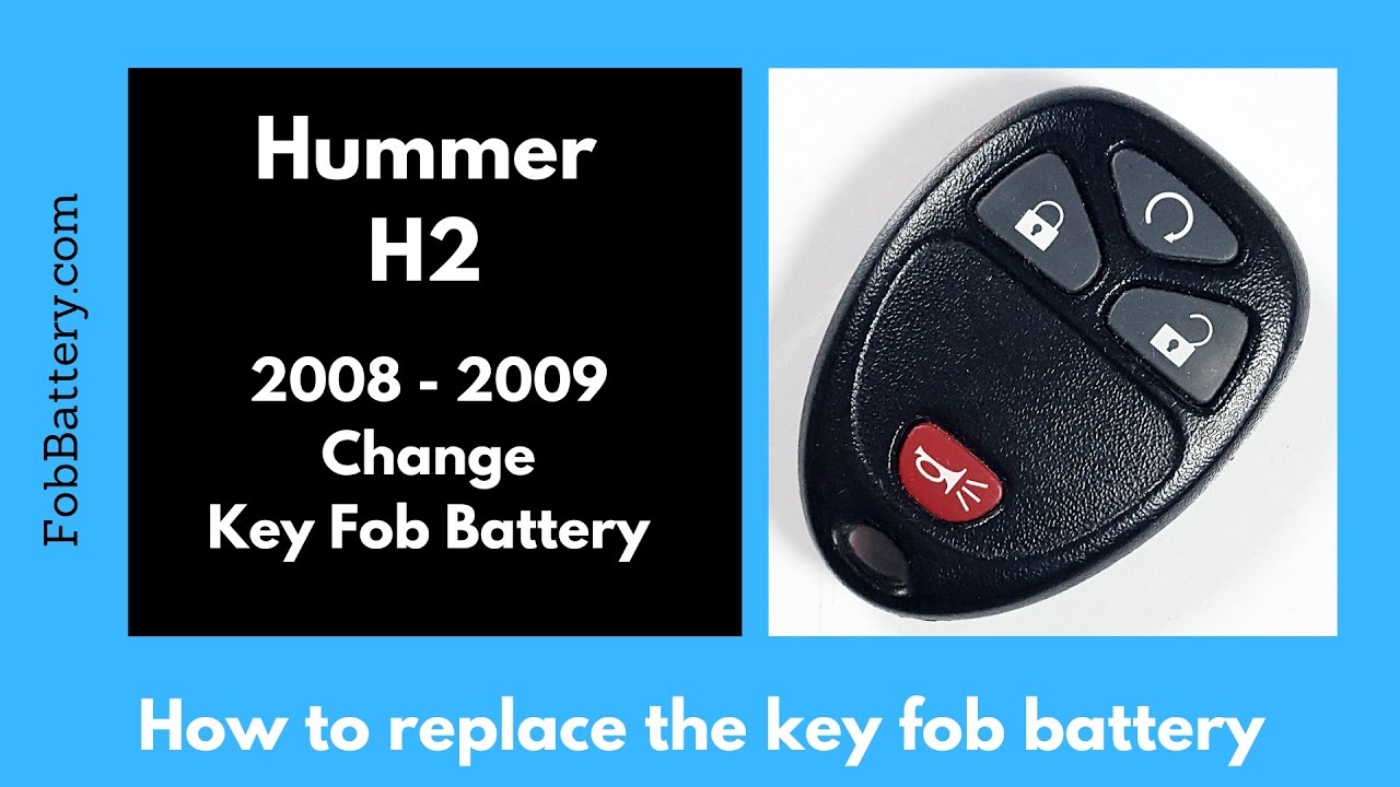 Hummer H2 Key Fob Battery Replacement (2008 - 2009) - YouTube