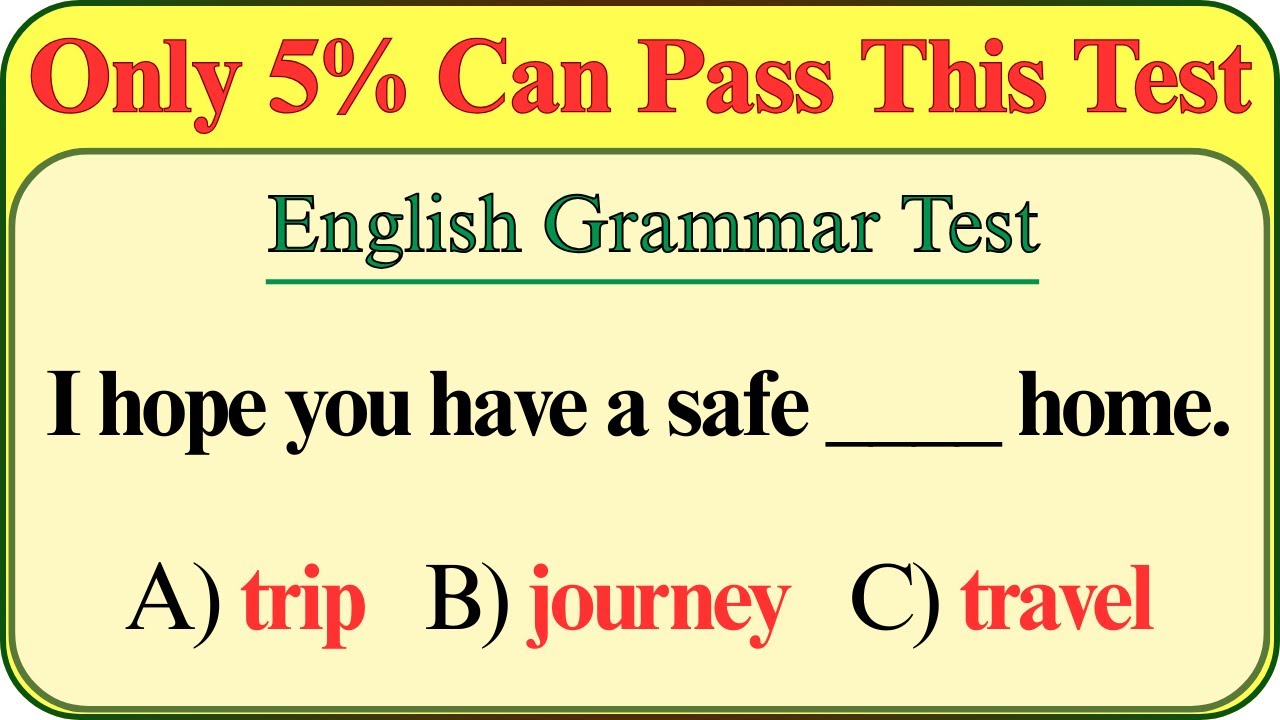 Mixed Grammar Test 🌟 Test your English skills - YouTube