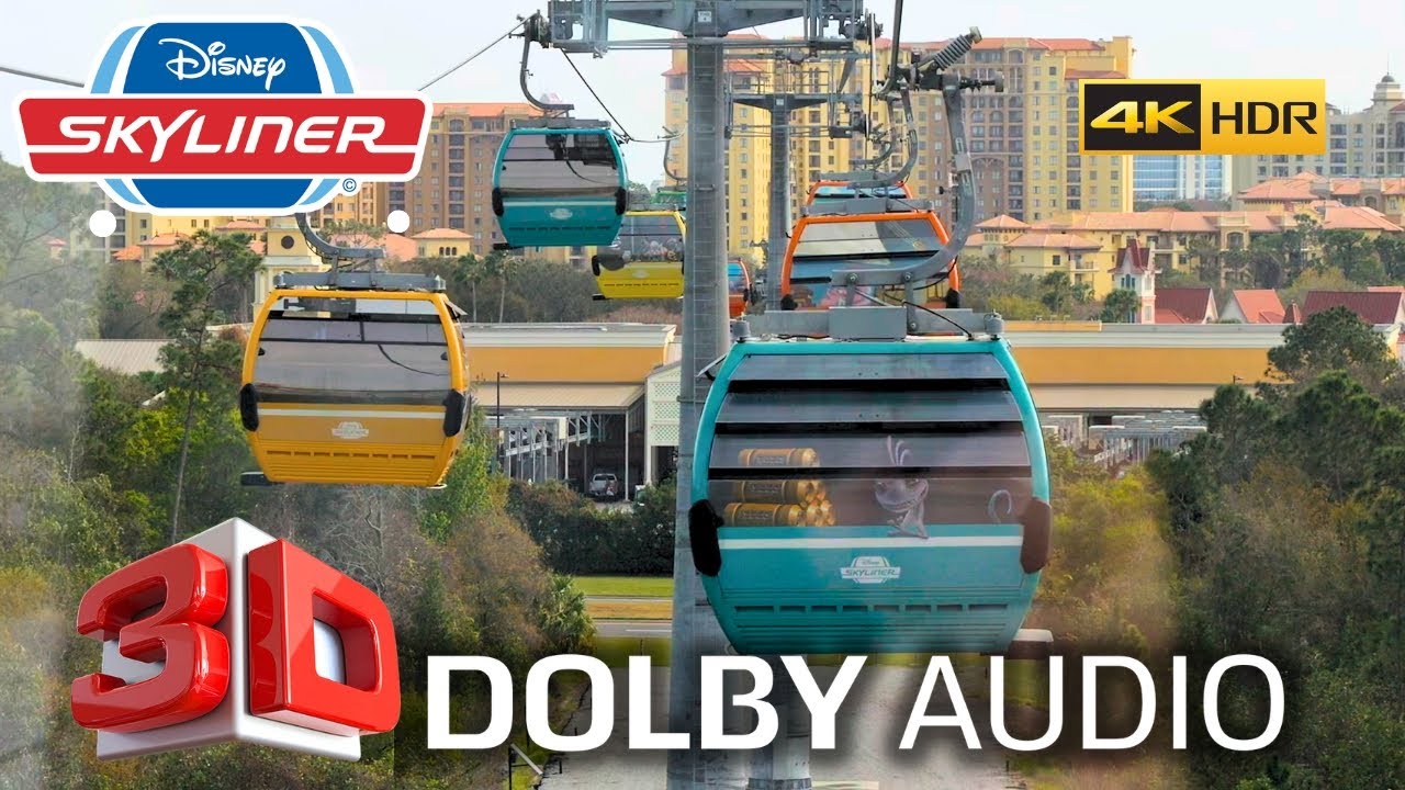 Disney Skyliner Ride With 3D Audio | Disney World Florida - YouTube
