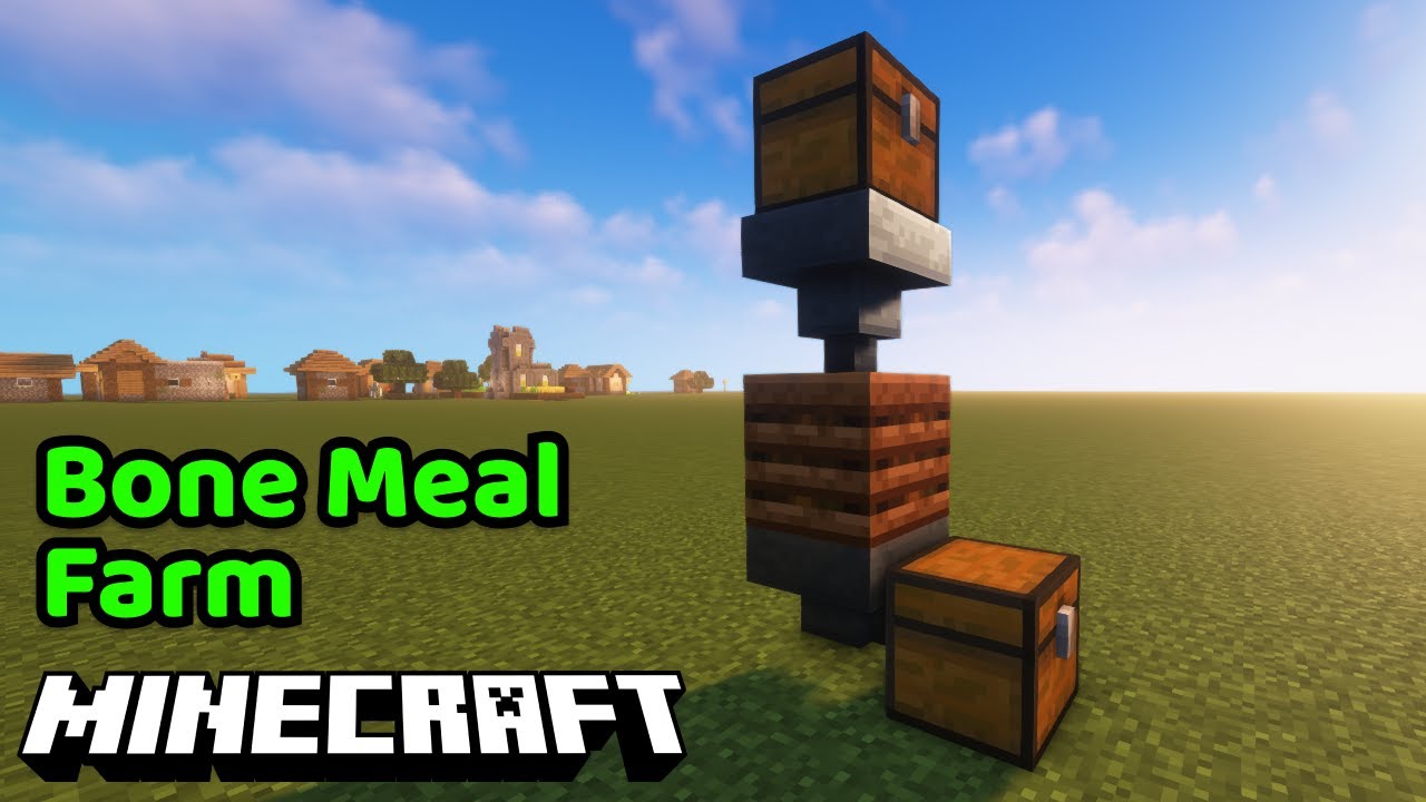 Simple Bone Meal Farm Tutorial | Minecraft - YouTube