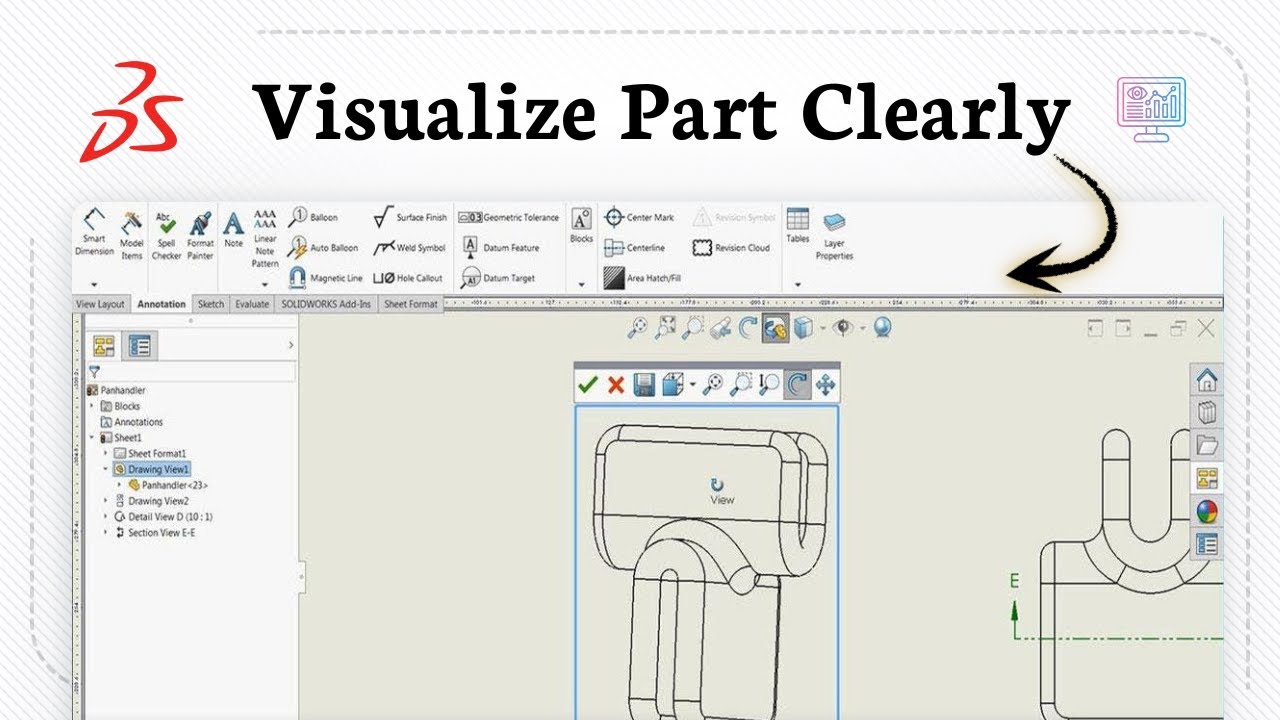 How to change view orientation in SolidWorks drawing - YouTube