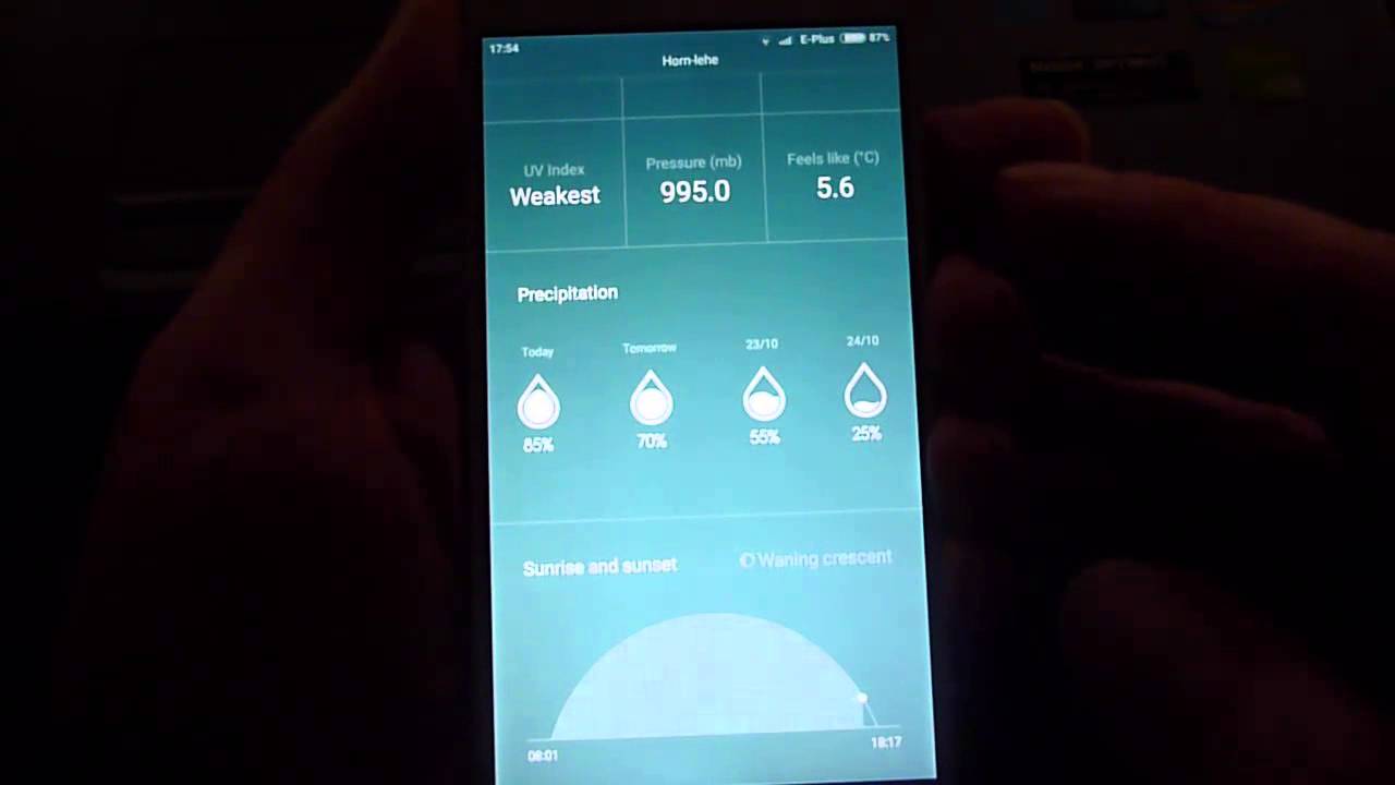 Xiaomi Mi4 - MiUi V6 Weather App - LOVE IT! :D - YouTube