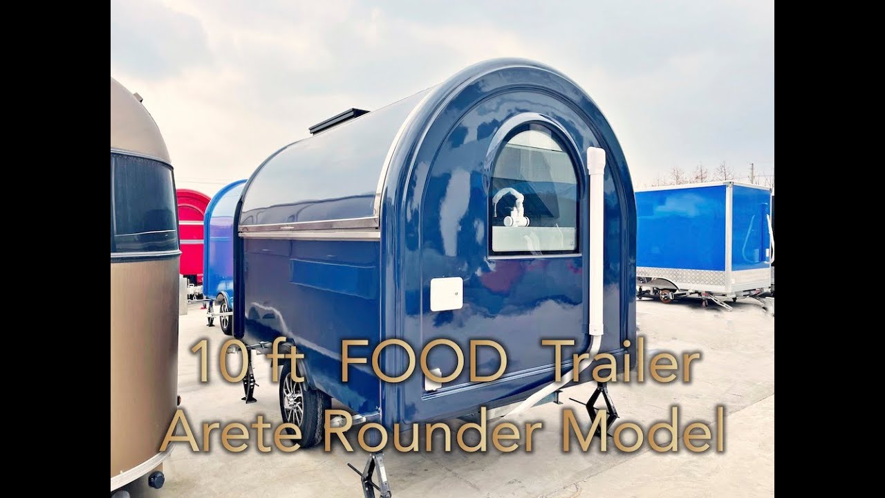 Custom Food Trailer: 10' Rounder Model with Arete Food Trailers - YouTube